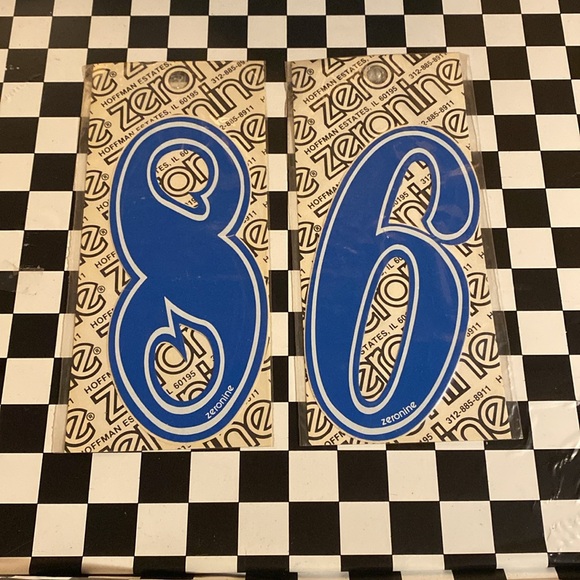 zeronine | Other | Vtg 8s Zeronine Bmx Number Plate Numbers 8 6 | Poshmark